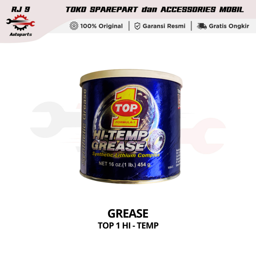 Jual Grease/Gemuk Top1/Top 1 Lithium Complex Bearing Hi Temp Blue 454gr ...