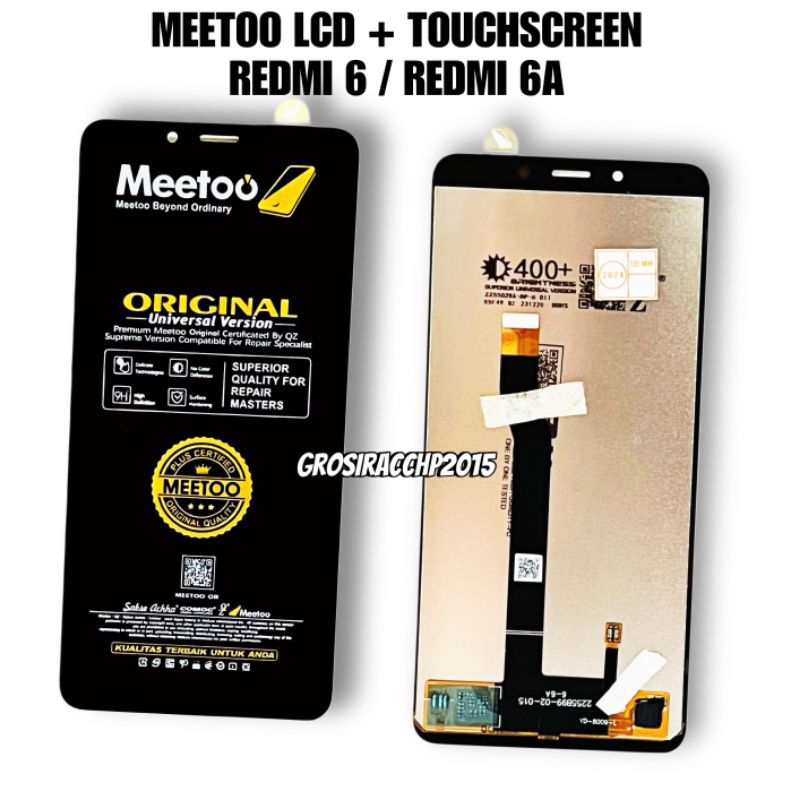 Jual MEETOO LCD + TOUCHSCREEN COMPATIBLE FOR XIAOMI REDMI 6 / REDMI 6A BLACK ORIGINAL | Shopee ...