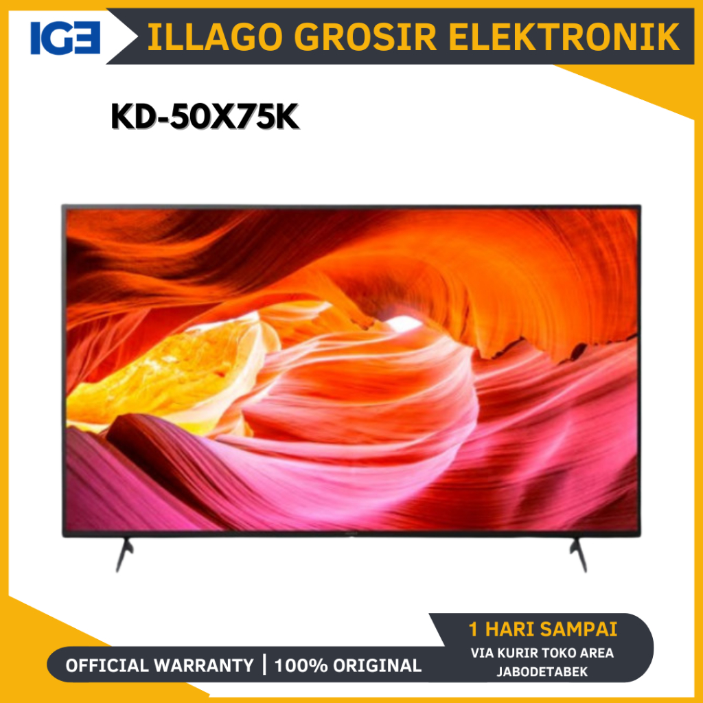 Jual SONY 50X75K 4K UHD HDR Smart Google Android TV 50 Inch KD-50X75K ...