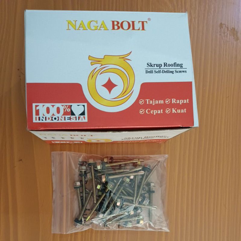 Jual Baut Roofing 12 x 50, sekrup baja ringan | Shopee Indonesia
