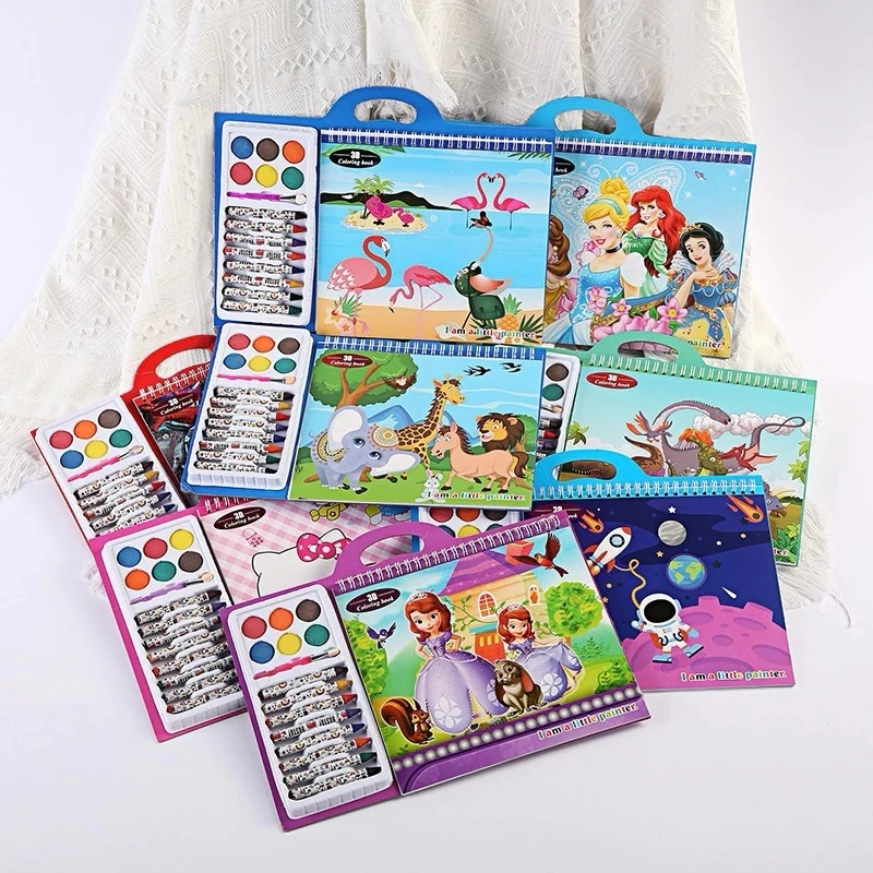 Jual Buku mewarnai set 3D Coloring Book anak / Buku menggambar mewarnai ...