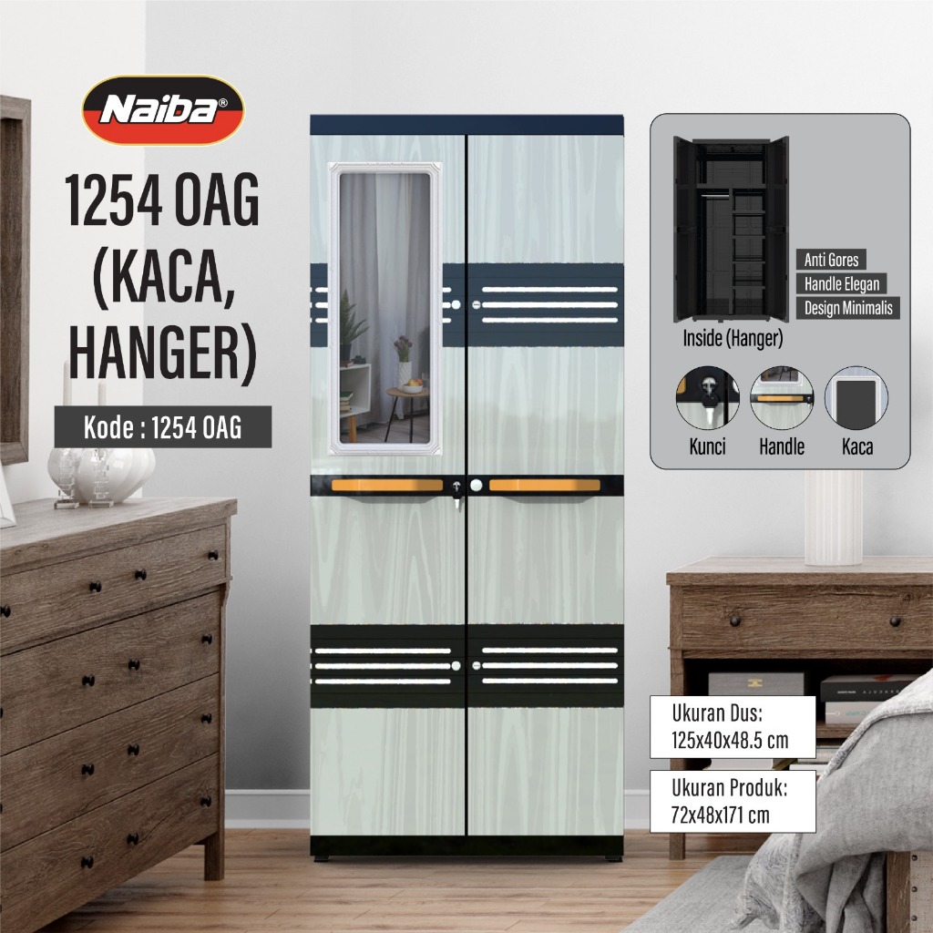 Jual NAIBA - LEMARI PAKAIAN NAIBA FIT GANTUNG | Shopee Indonesia