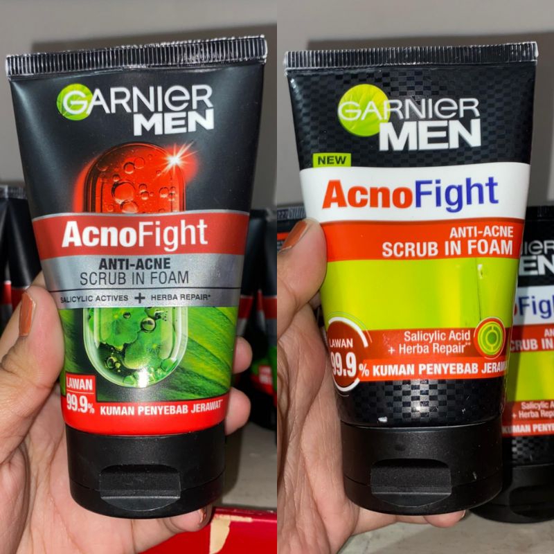 Jual GARNIER Men Acno Fight Anti Acne Scrub In Foam Skin Care 100ml | Shopee Indonesia