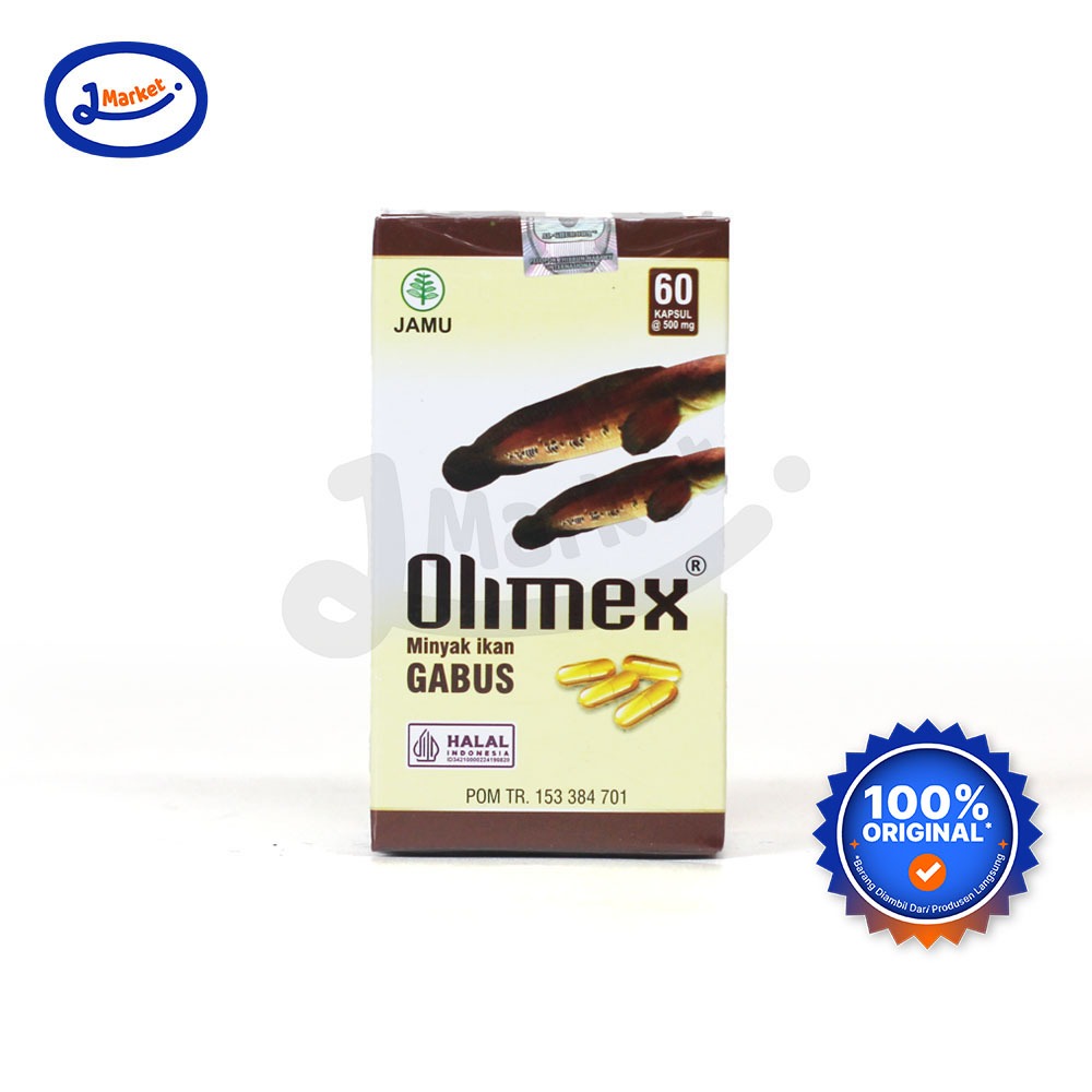 Jual Olimex Minyak Ikan Gabus Original 60 kapsul untuk luka pasca operasi / lahiran - Ekstrak ...