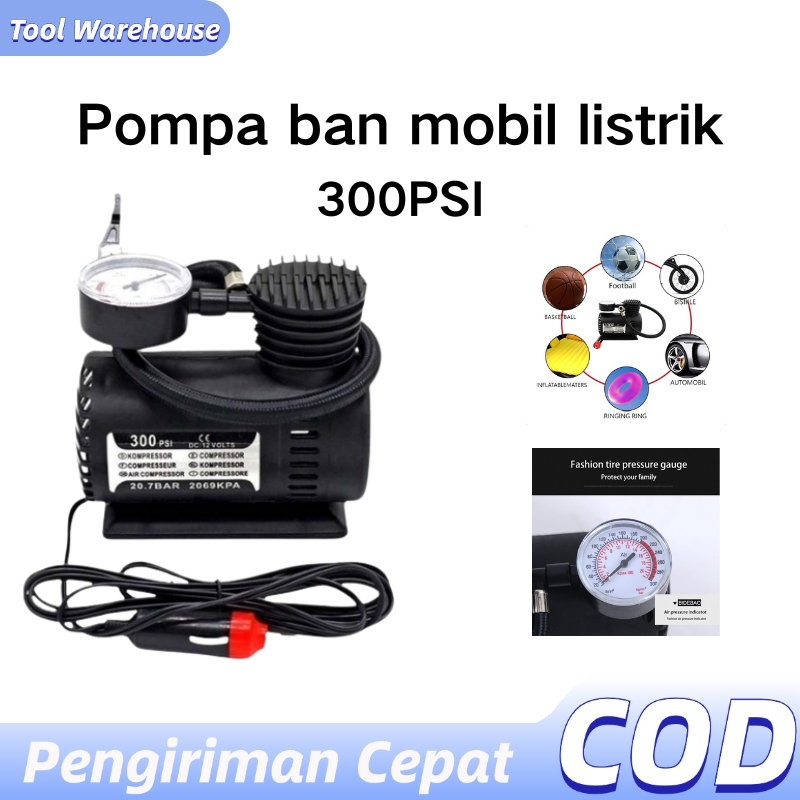 Jual Pompa Ban motor dan mobil electric portable/Convenient Inflatable ...