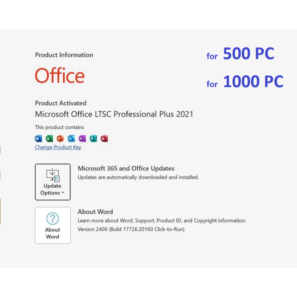 Jual produk key office 2021 pro plus LTSC original perpetual lifetime ...