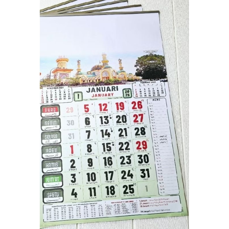 Jual Kalender/Almanak Tahun 2025 Masehi Angka Besar-besar Lengkap ...