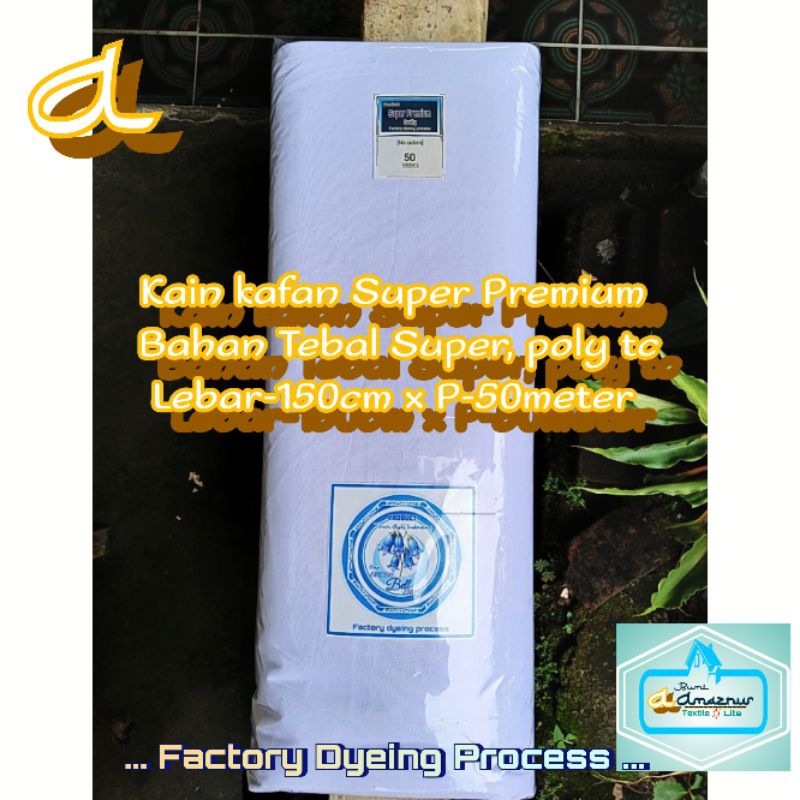 Jual Kain Kafan Mori, Original PREMIUM, Cap Bunga Bell Biru, Lebar 150 ...