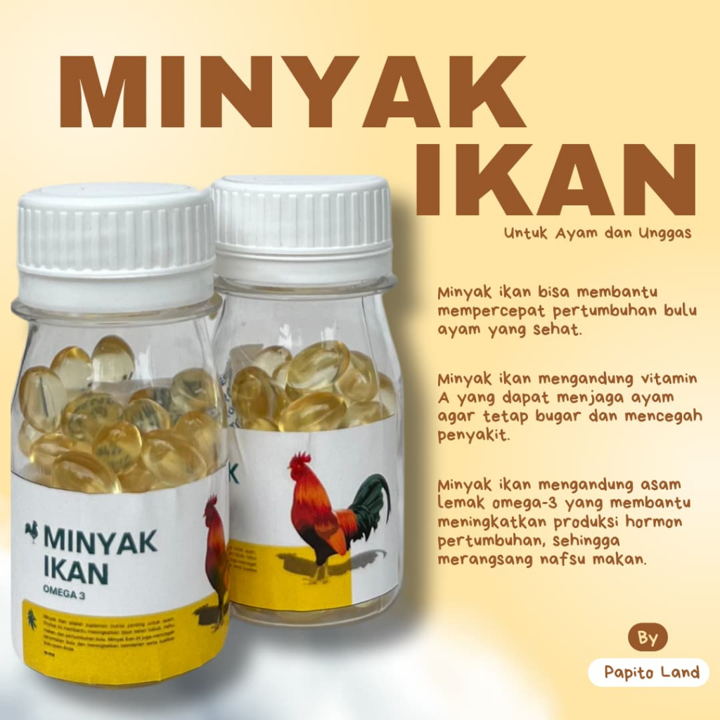 Jual Minyak Ikan Omega-3 Minyak Ikan Untuk Ayam, Burung, dan Unggas ...