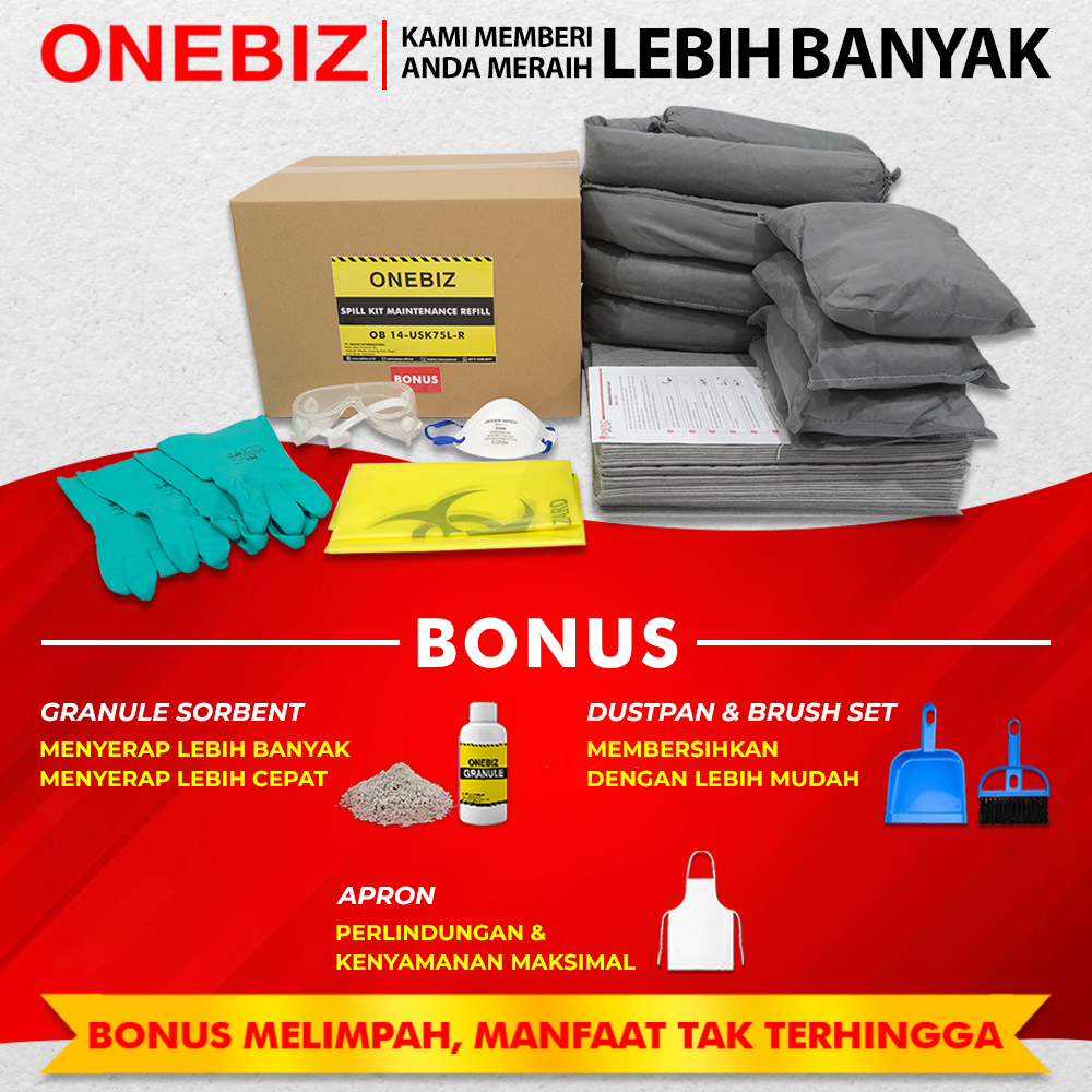 Jual Isi Ulang Spill Kit Universal 75 Liter ONEBIZ – Penyerap Cairan 20 ...