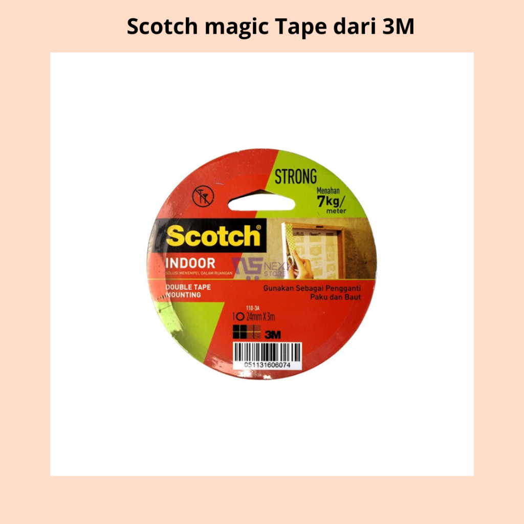 Jual Double Tape 3M Scotch Indoor Mounting | Shopee Indonesia