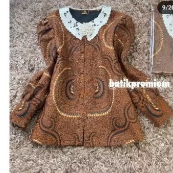 Jual Batik Klasik SidoKombinasi Kerah Renda Batik Solo | Shopee Indonesia
