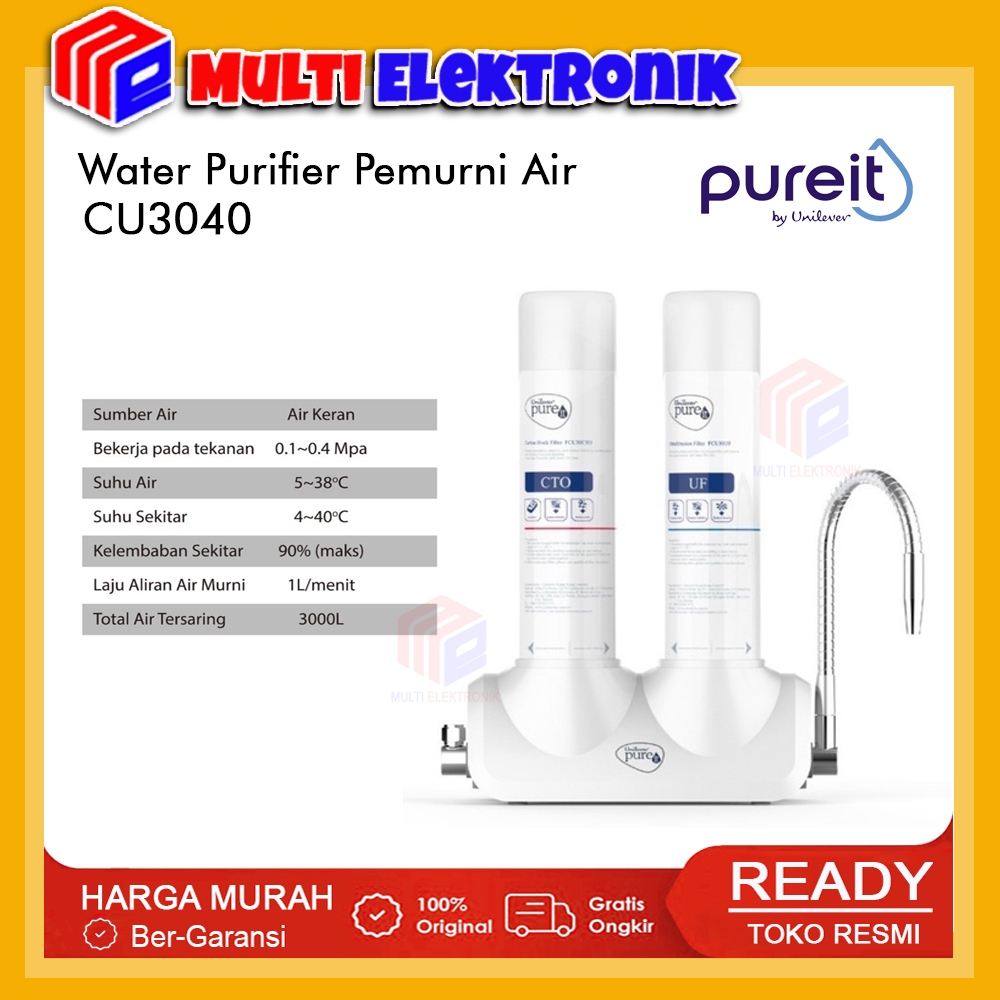 Jual Pureit CU3040 Water Purifier Pemurni Air UF Countertop untuk CR3040 | Shopee Indonesia