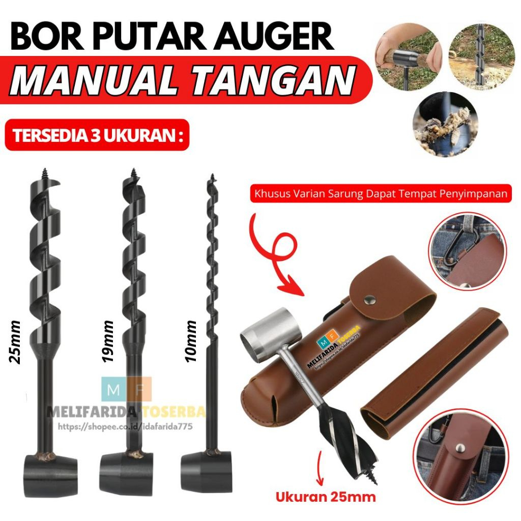 Jual Mata Bor Kayu Survival Outdoor Manual Ukuran Besar Auger Untuk ...