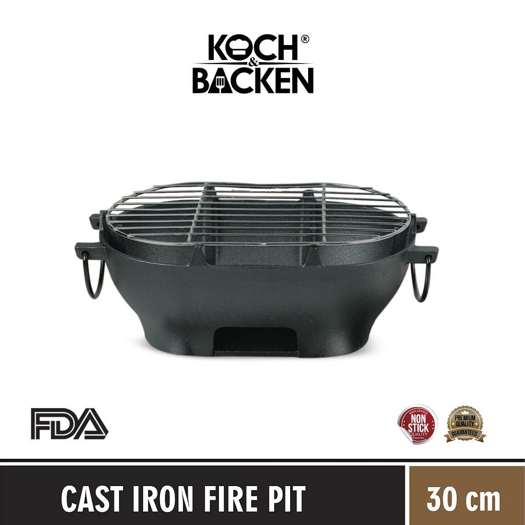 Jual KOCH&BACKEN Cast Iron Fire Pitcharcoal Grill Barbeque 30cm ...