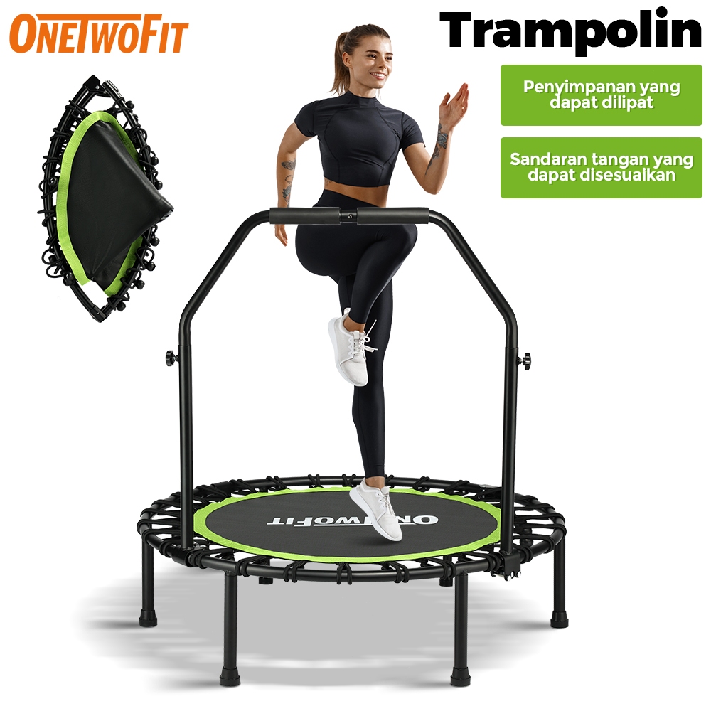 Jual OneTwoFit Trampoline lipat baru 50 Inci Alat Olahraga Lompat Trampoline Aerobic Exercise ...
