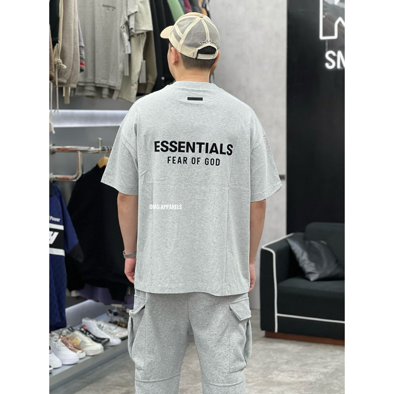 Jual Fear of God Essentials FW24 Heather Light Grey Tee | Shopee Indonesia