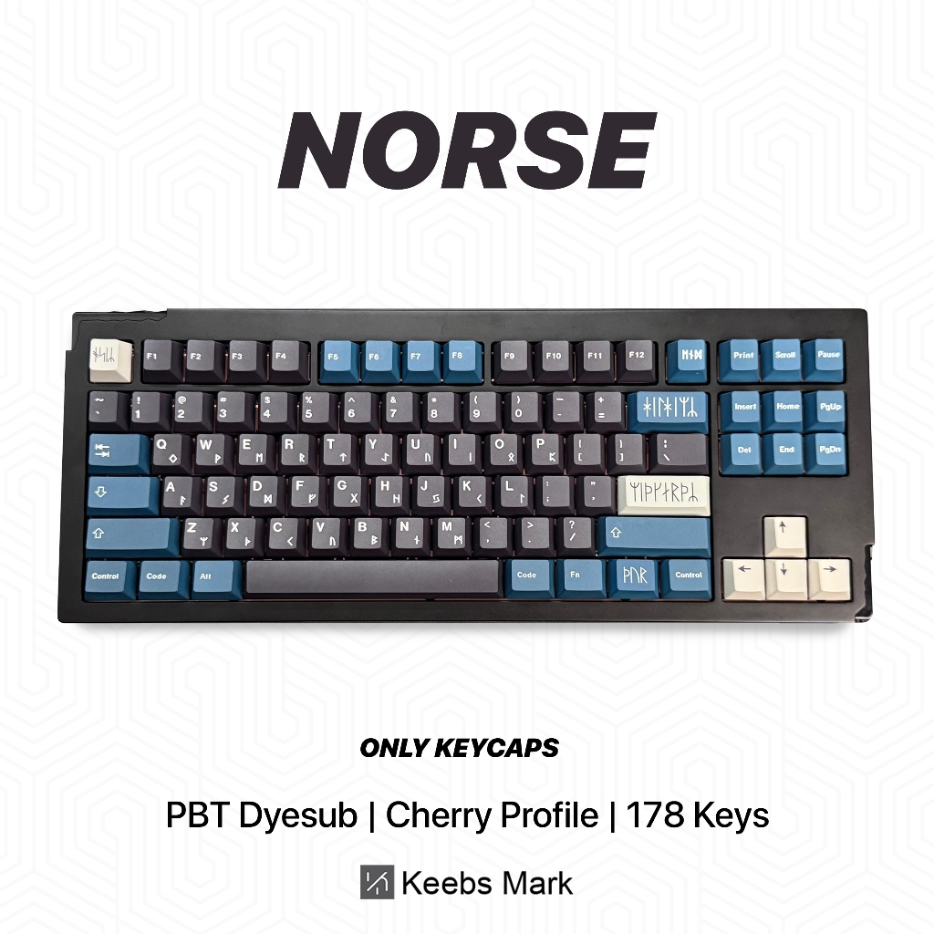 Jual Norse Keycaps PBT Dyesub 178 Keys Cherry Profile Keycaps Keyboard ...