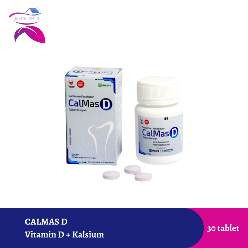 Jual CalMas D Tablet Kunyah Vitamin D + Kalsium | Shopee Indonesia