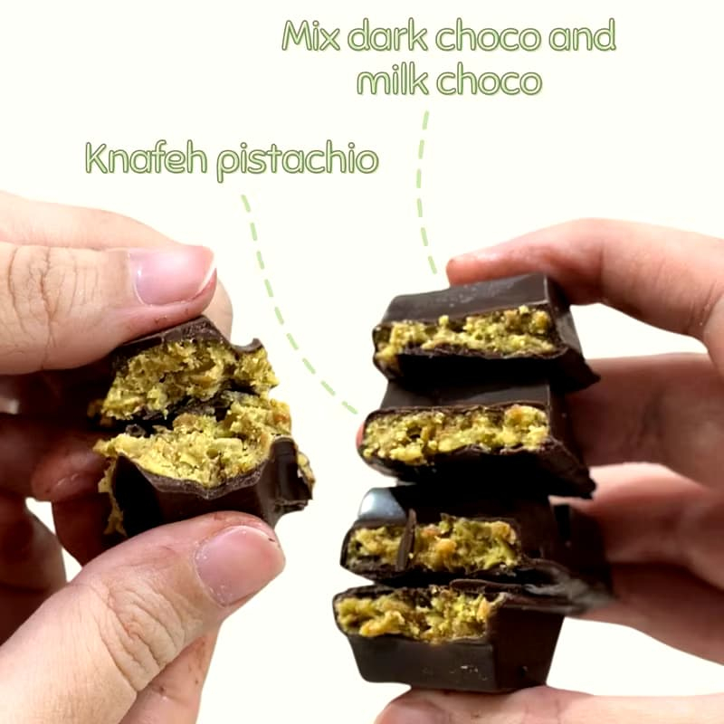Jual Coklat Pistachio/Dubai Chocolate Pistachio Kunafa VIRAL | Shopee Indonesia