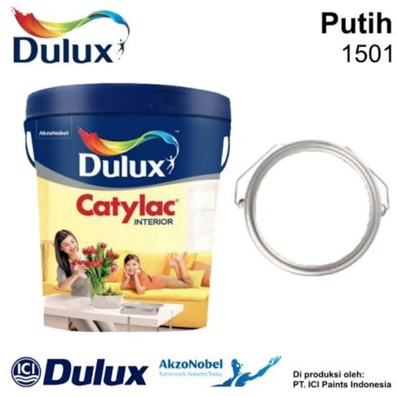Jual Dulux Catylac Interior Ready Mix 1501 N putih 5kg / cat tembok ...