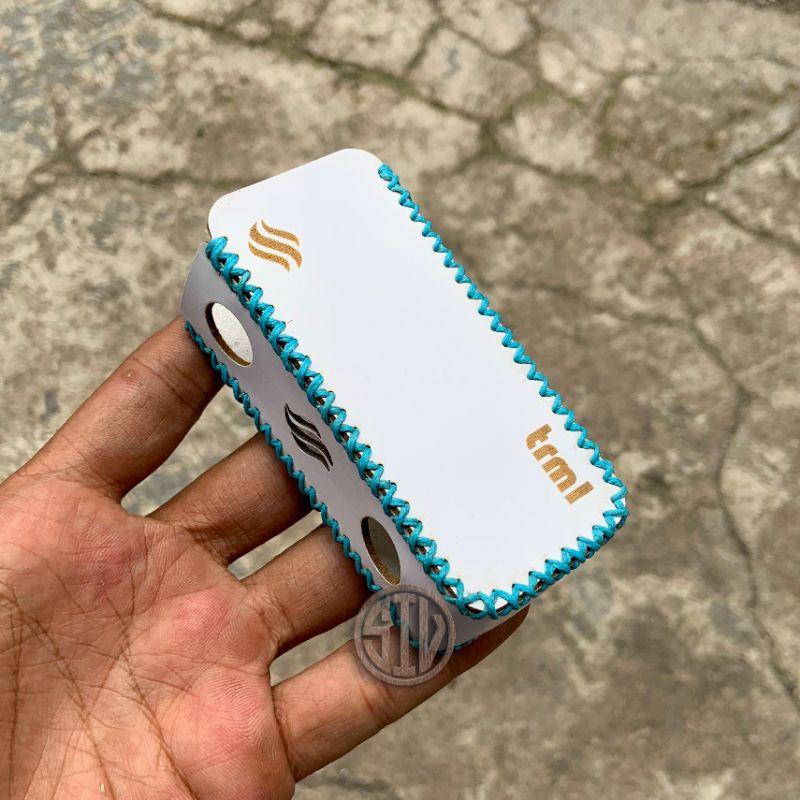 Jual Leather Sleeve Case Trml T-99 Basic Kulit Putih Biru Muda Polos ...
