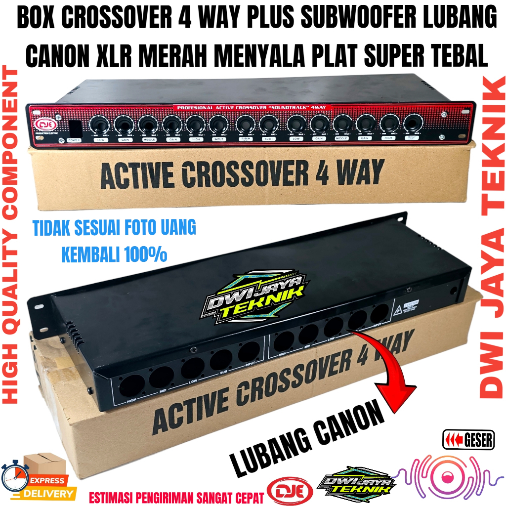 Jual BOX CROSSOVER AKTIVE 4 WAY COSTUM DJE Lubang Canon XLR box krosever aktif 4 way | Shopee ...