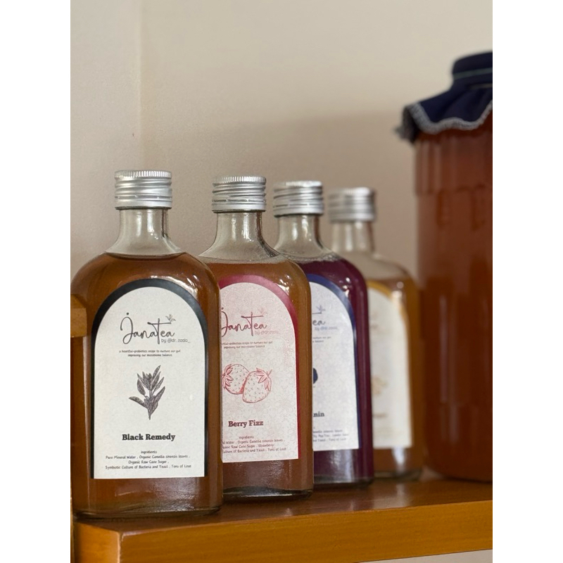 Jual Janatea, BOTOL KACA PO kombucha premium organic halal dan thayyib ...