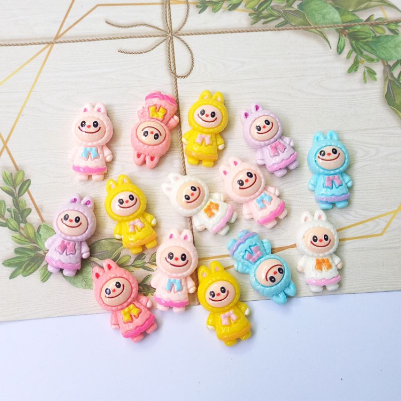 Jual 25pc Charm resin clay labubu dofglossy dress clay saja | Shopee ...