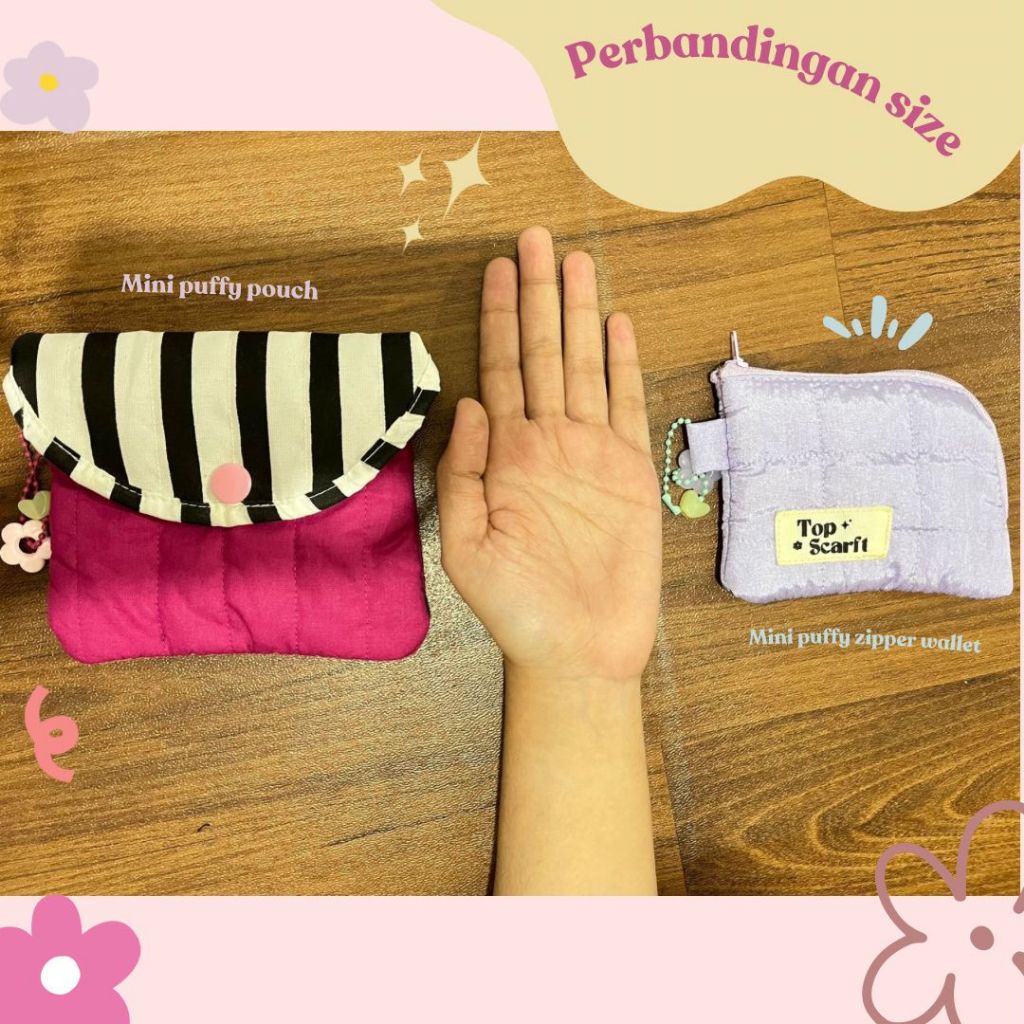 Jual Mini Puffy Zipper Wallet | Pouch Mini | Dompet Mini | Shopee Indonesia