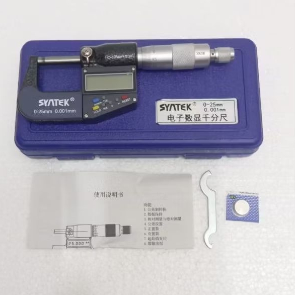 Jual Digital Micrometer 0.001mm 0-25mm Syntek Micro Meter Mikrometer ...
