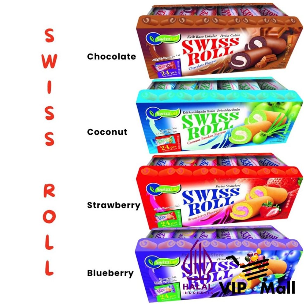 Jual Swiss Roll / Bolu Gulung Malaysia / Swizzlef Swiss Roll | Shopee ...