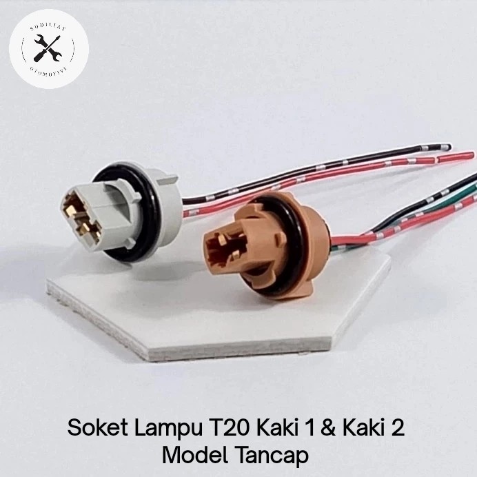 Jual SOCKET LAMPU T20 KAKI 1 & KAKI 2 - SOKET FITTING LAMPU TANCAP STOP ...