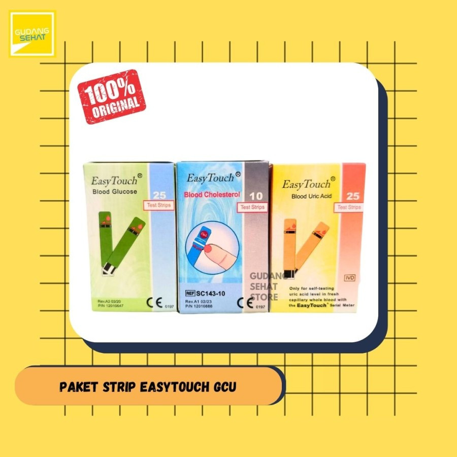 Jual Paket Strip Easytouch / Refill Easy Touch (Gula, Kolesterol, Asam ...