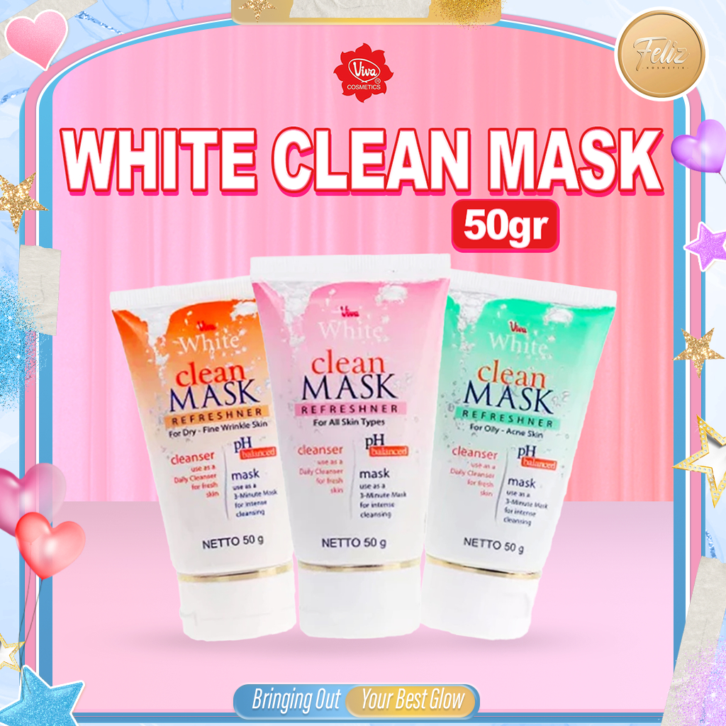 Jual * FELIZ * VIVA White Clean & Mask 50gr | Shopee Indonesia