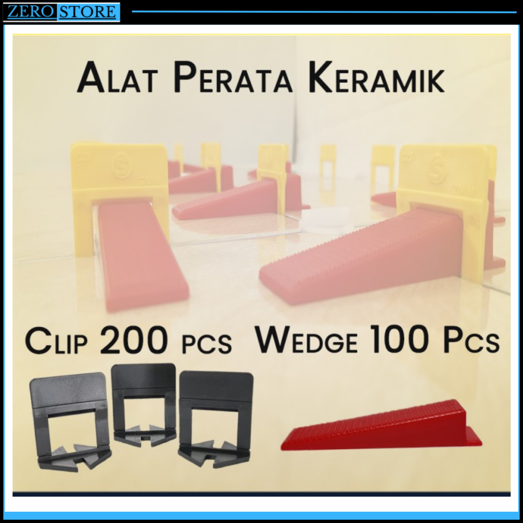 Jual Alat Perata Keramik / Paket Clip Tile Leveling 200 dan Wedges 100 ...