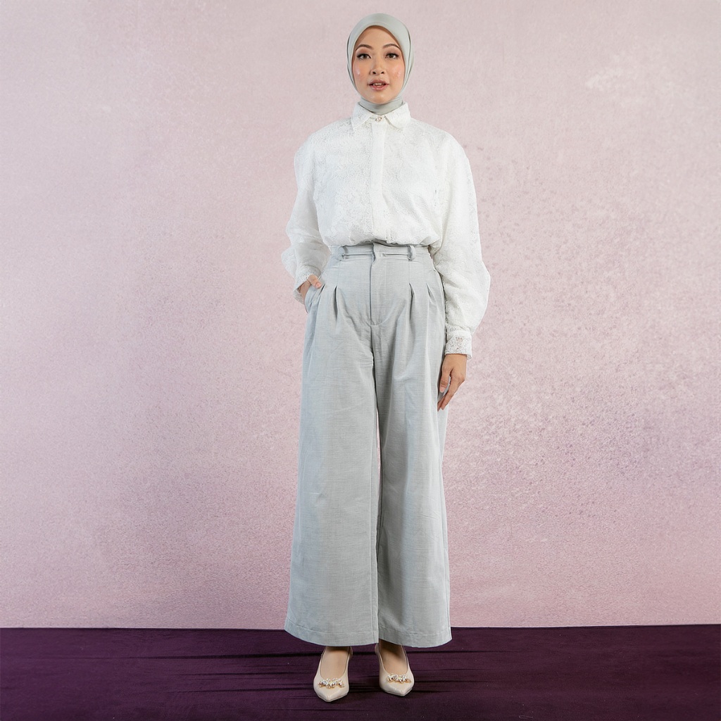 Jual HijabChic x Tiqasya Kate Pants - Celana Kulot Formal Highwaist ...