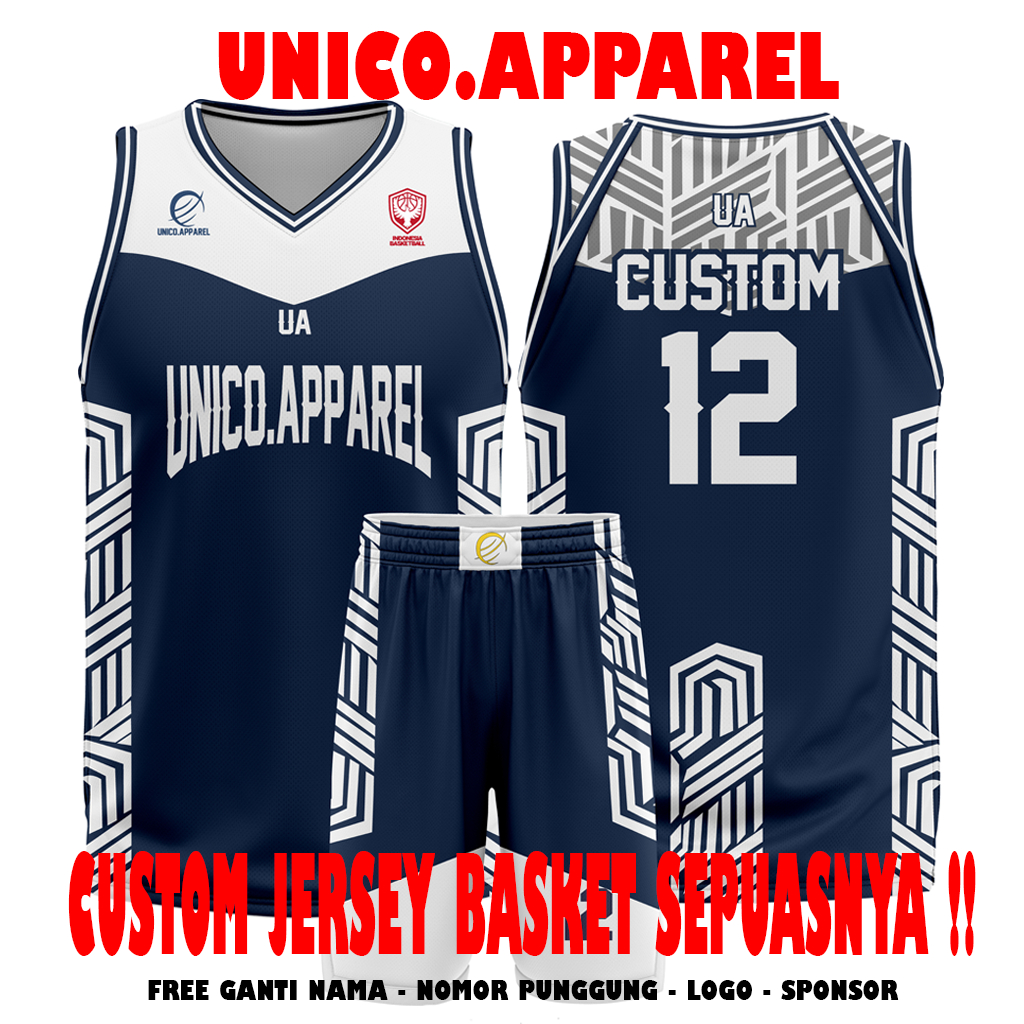 Jual JERSEY BASKET FULL PRINTING BEBAS CUSTOM BISA SATUAN BAHAN JERSEY ...