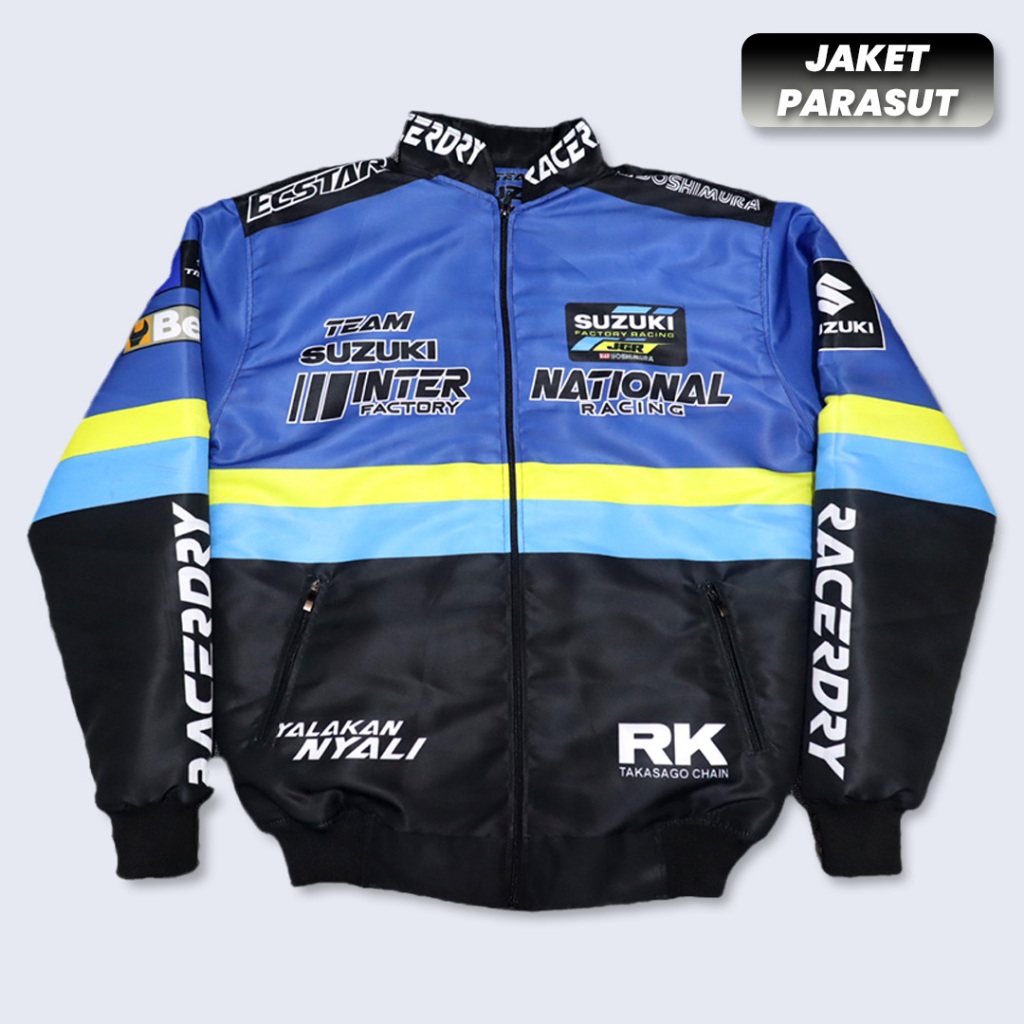 Jual Jaket Motor Jaket Nascar Team Suzuki Internasional Parasut Anti Air Pria Wanita | Shopee ...