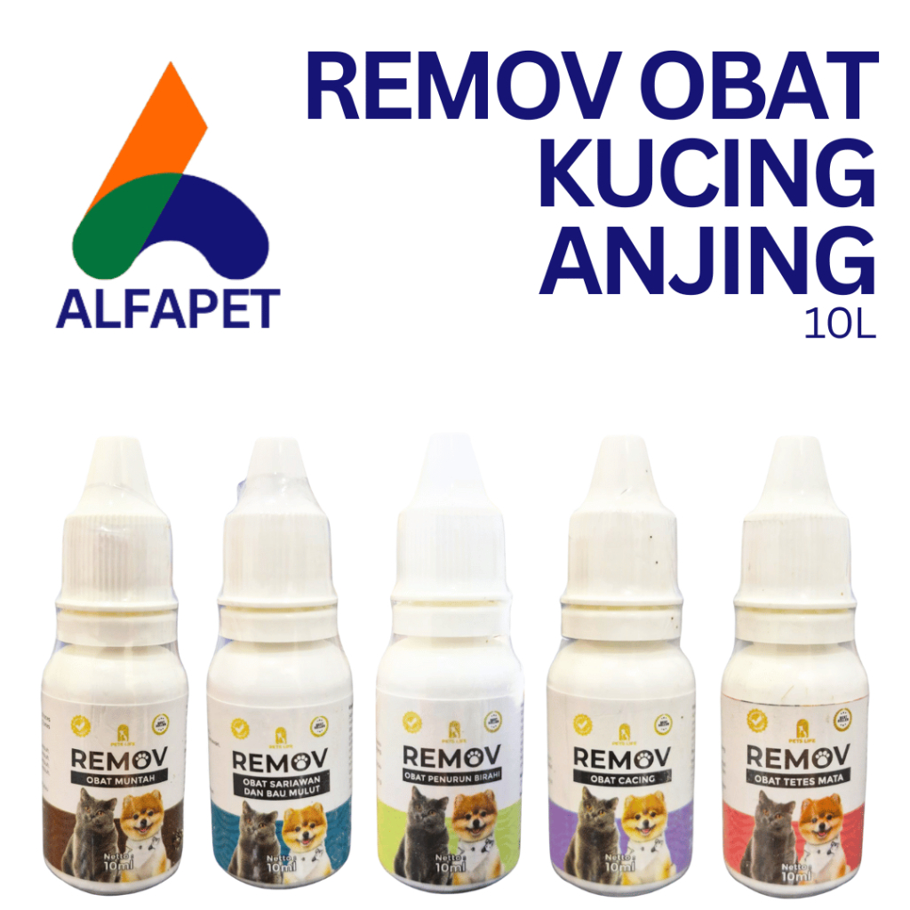 Jual Remov obat anabul 10ml cacing sariawan mata muntah kucing anjing ...