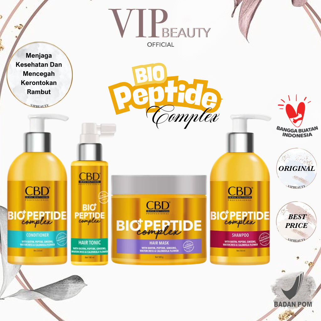 Jual CBD Bio+Peptide Complex Hair Mask | Shampoo | Conditioner (Kuning ...
