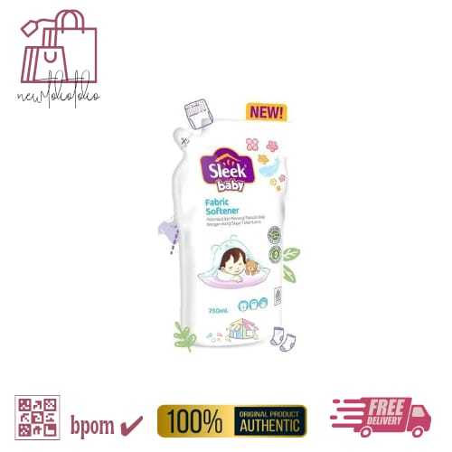 Jual Sleek Baby Fabric Softener Pouch 750ml - Pelembut Pewangi Pakaian ...