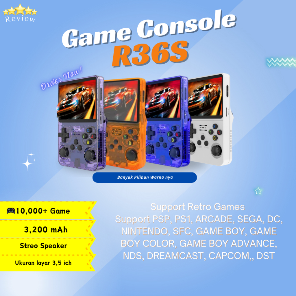 Jual Game R36S 128gb Retro PSP Handheld Best Gaming Konsol Game PSP PS1 ...