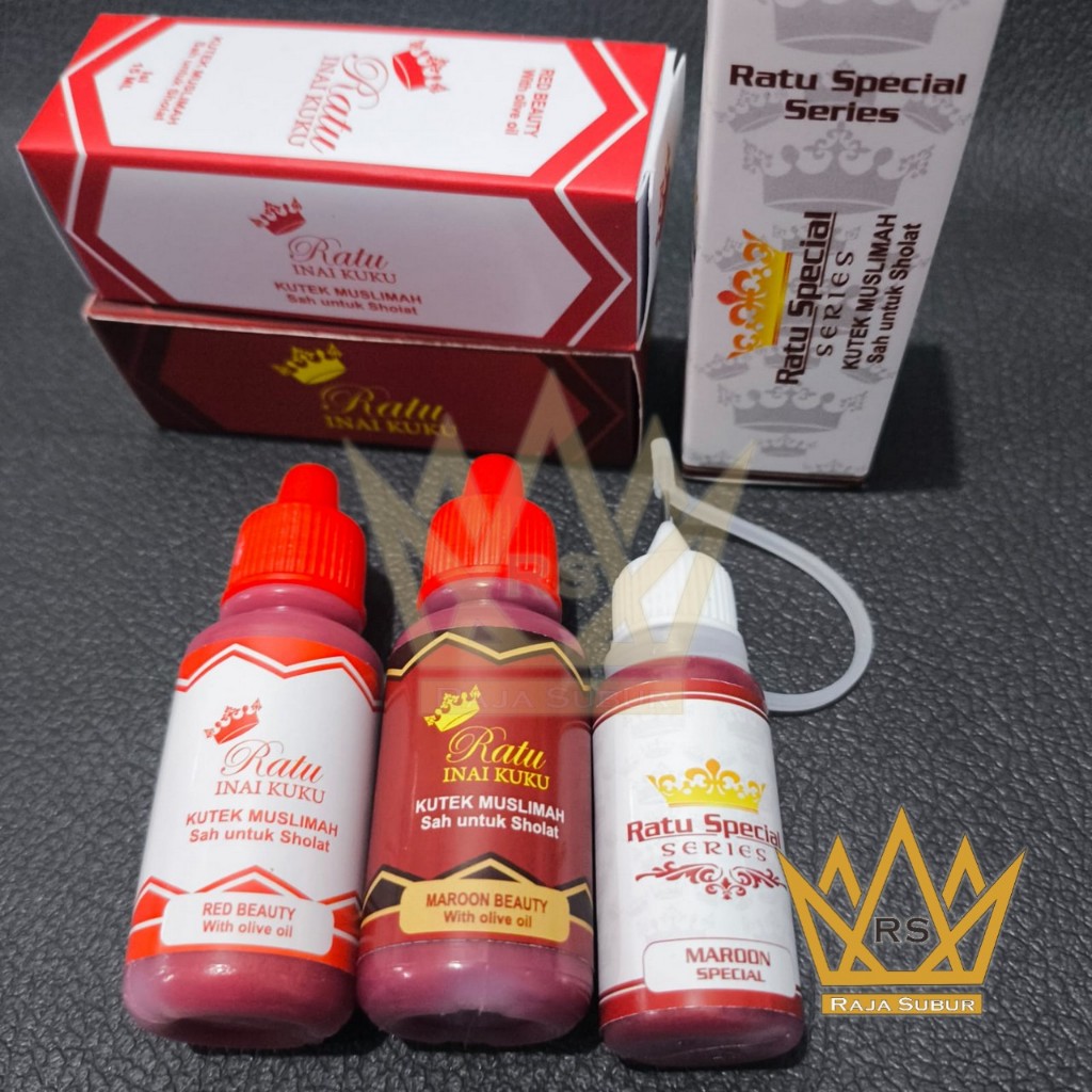 Jual Inai Kuku Ratu Merah Maroon Inaiku Henna Muslimah halal sah Sholat ...
