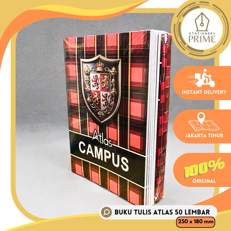 Jual RB Buku Tulis Campus BOXY / MAXI Panjang 50 Lembar ATLAS / BIO ...