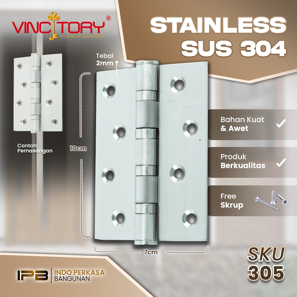 Jual VINCITORY Engsel Pintu Rumah Besar | Engsel 4" Murah | VINCITORY ...