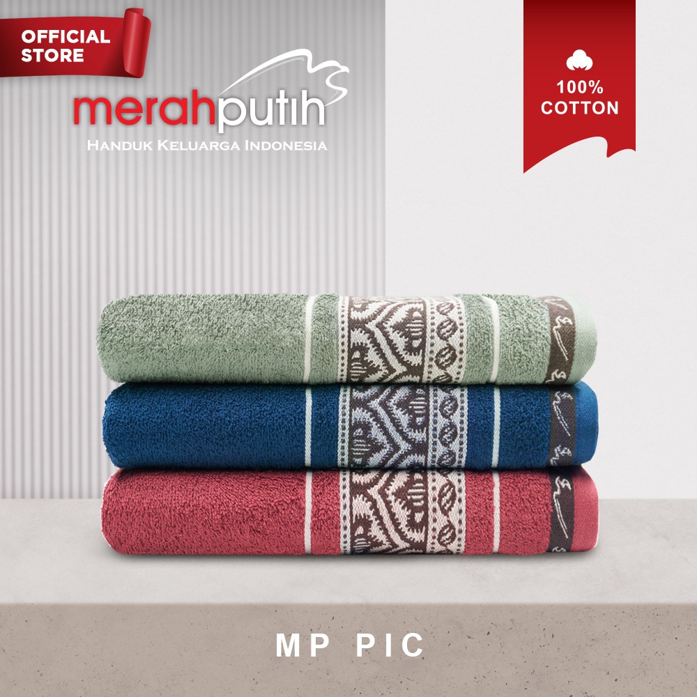 Jual Handuk Merah Putih Towel PIC 50 x 100cm / Handuk Mandi / Handuk ...