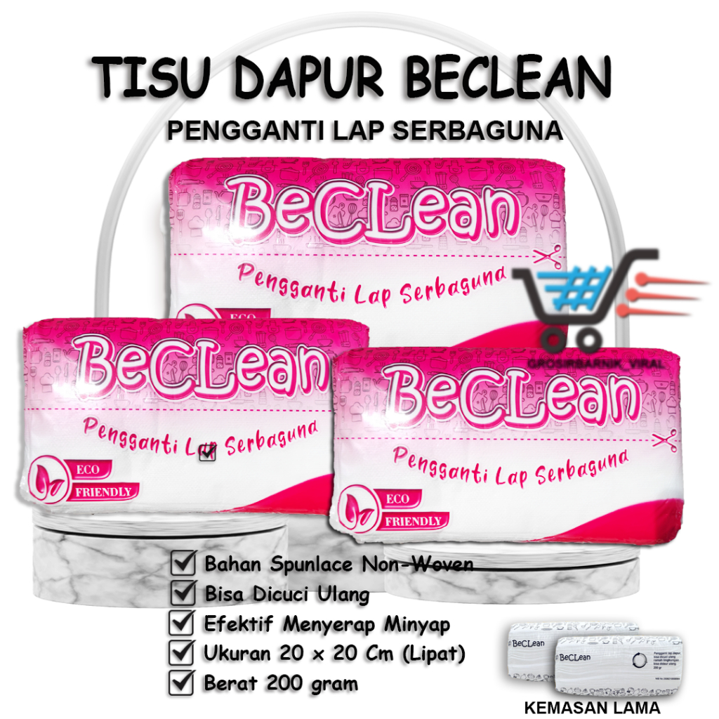Jual Tisu Kompor Serbaguna Tisu Dapur BeClean 200g Lipat | Shopee Indonesia