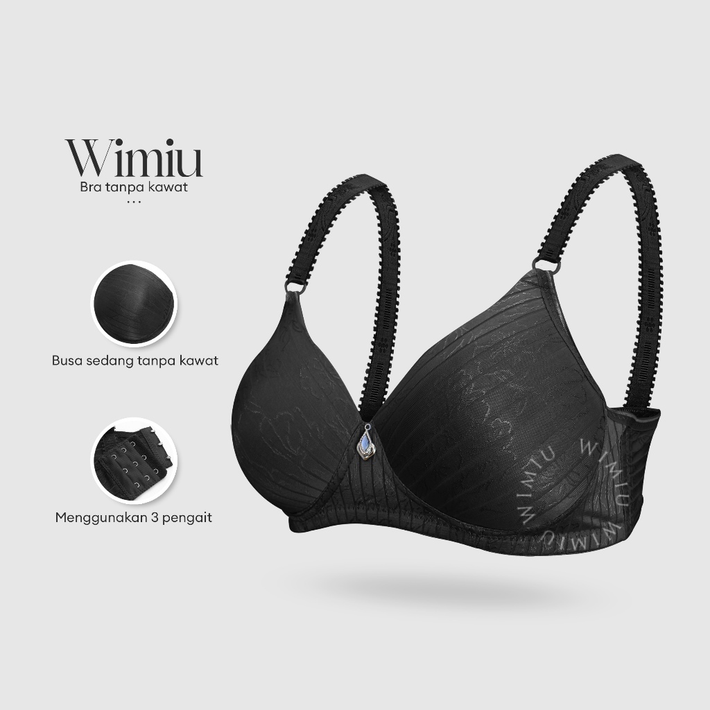 Jual Wimiu BH Wanita Bra Wanita Busa Tipis Beha Tanpa Kawat Katun Cup B ...