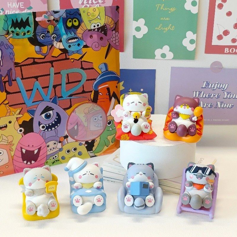 Jual Blind Box Cat Funny Kitty ge You Lying Hand Mitao Kucing SET ...